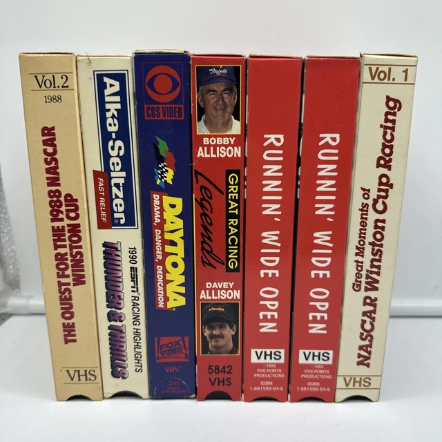 LOT NASCAR WINSTON Cup Racing VHS Dale Earnhardt Allison Petty Daytona ...