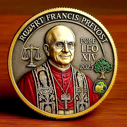 POPE LEO XIV Gold Coin Vatican City First US United States American ...