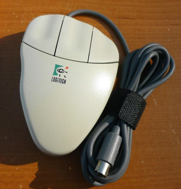 VINTAGE LOGITECH MOUSEMAN Serial-MousePort M-CQ38 Mechanical Ball Mouse ...