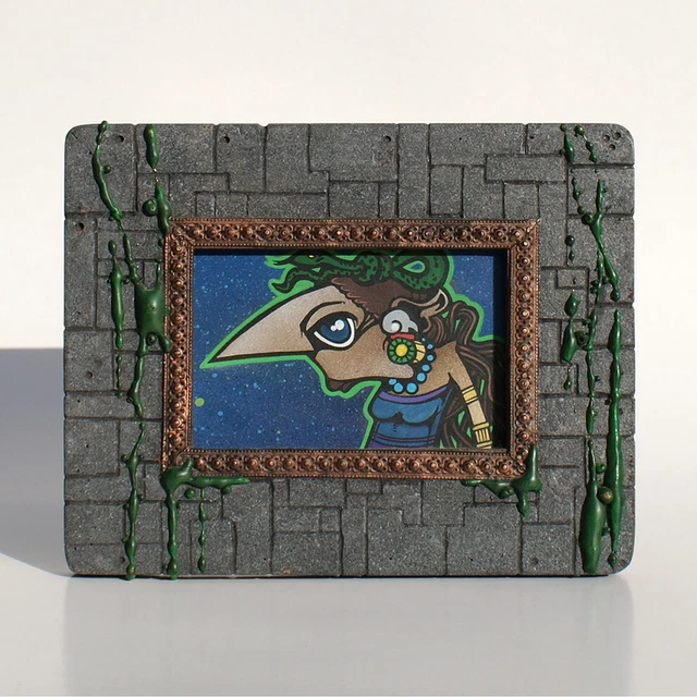 CADRE DWARF FRAME - Déesse IXCHEL - Urban Art - Unique Paint on sticker ...