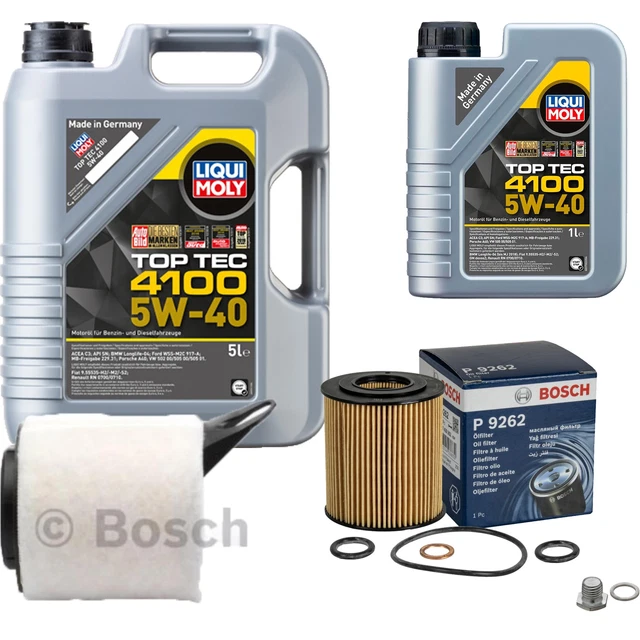 BOSCH INSPECTION SET 6L Liqui Moly Top Tec 4100 5W-40 pour BMW Série 1er EUR 113,22 - PicClick FR