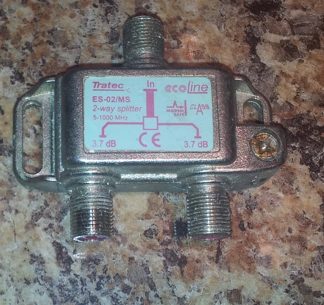 TRATEC ECOLINE ES-02-MS 3.7 2 way splitter £3.95 - PicClick UK