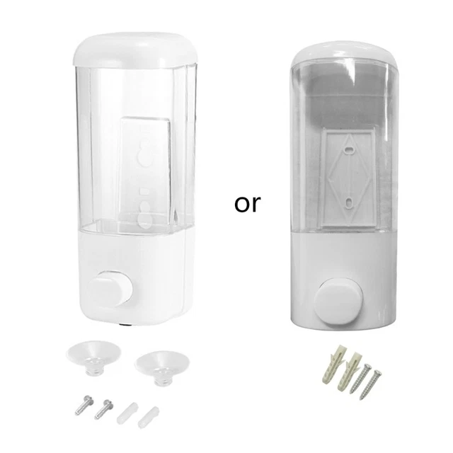 500ML BATHROOM SOAP Dispenser Wall Mounted Self-Adhesive Shampoo ...