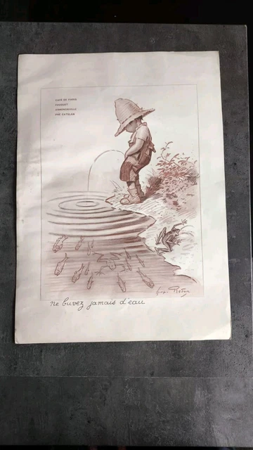 PRE CATELAN FOUQUET Menu Restaurant 1955 Dessin Redon Ne Buvez Jamais D ...