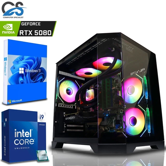 GAMING PC I9 14900K RTX 5080 128GB DDR5 6TB SSD 8TB HDD Wi-Fi Windows ...