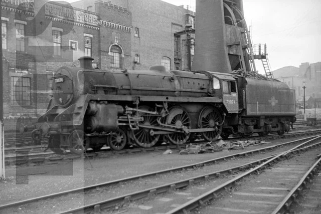 35MM NEGATIVE BR British Railways Steam Loco 73074 Class BR5 Kentish ...