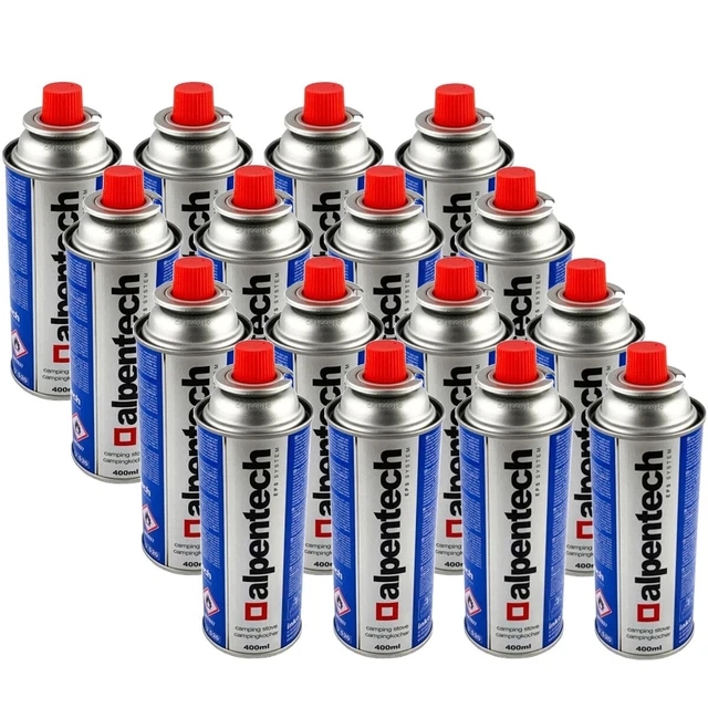 PACK DE 16 cartouches gaz ALPENTECH 250g butane Bouteille de gaz UN2037 ...