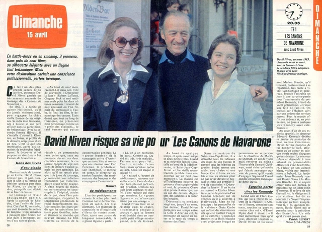 COUPURE DE PRESSE Clipping 1984 David Niven (2 pages) EUR 5,00 - PicClick FR