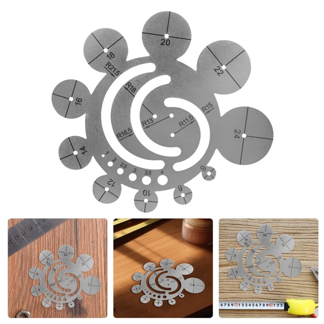 RULER STENCIL CORNER Radius Template Circle Drawing Maker £14.99 ...