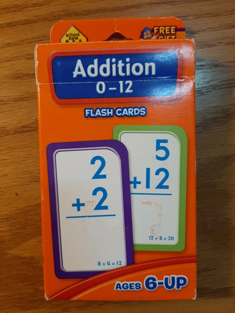 FLASH CARDS LOT Homeschool Ages 6+ Math Addition And Subtraction 0-12 ...