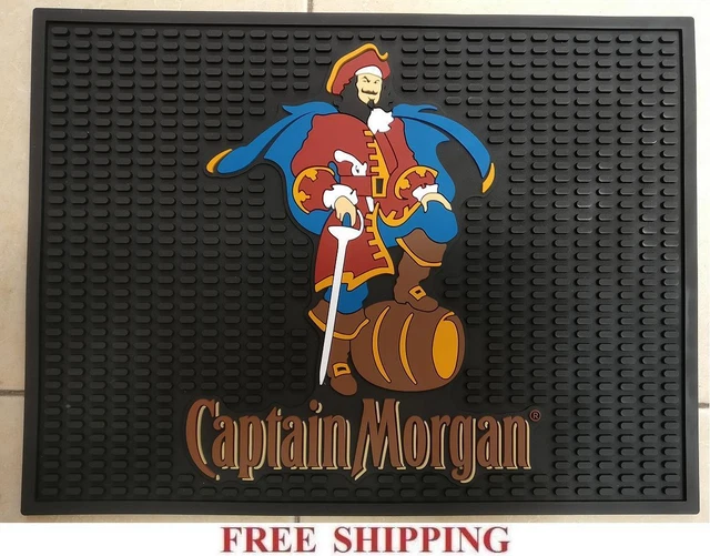 CAPTAIN MORGAN SPICED Rum Rubber Spill Mat Bar Mat Coaster New $44.99 ...