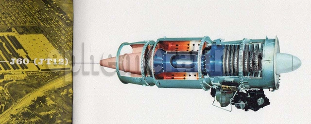PRATT & WHITNEY J60 (JT12) Turbojet Engine Cold War Aviation Sales ...