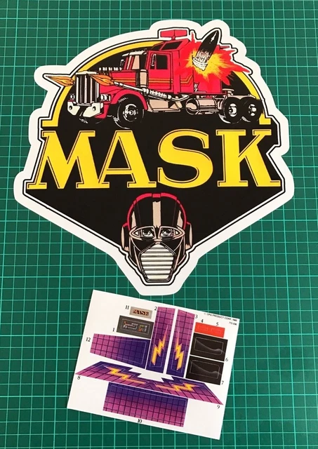 M.A.S.K. THUNDERHAWK CUSTOM vintage decals/stickers die cut best MASK ...