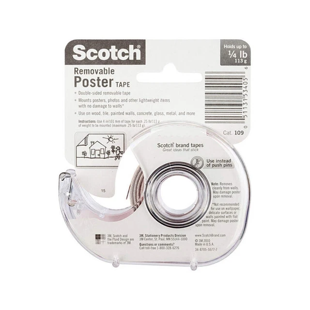 SCOTCH POSTER TAPE 109 19mm Box of 6 $84.31 - PicClick AU