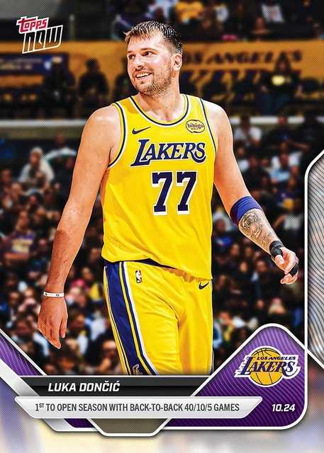 TOPPS NOW NBA 2025/2026 - Card 24 - Luka Doncic - Los Angeles Lakers ...