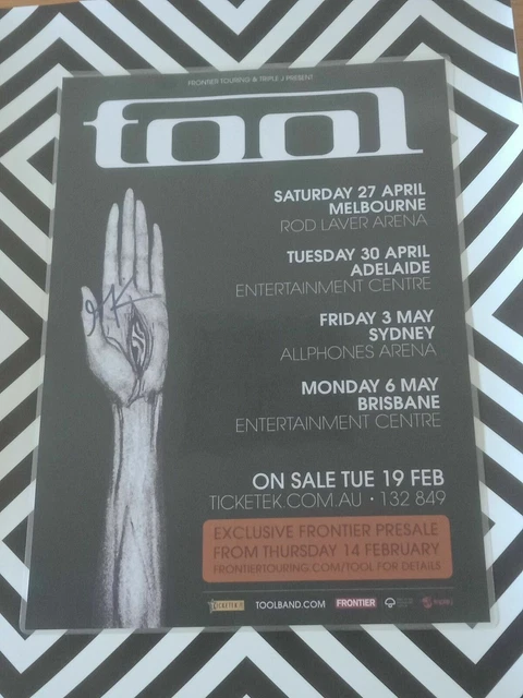TOOL - 2013 Australia Tour Poster - Signed Autographed - Laminated $27. ...