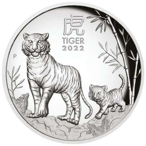 AUSTRALIEN 2022 LUNAR 3 Jahr des Tigers 5 Oz Silber .999 PP / High Relief EUR 439,00 - PicClick DE