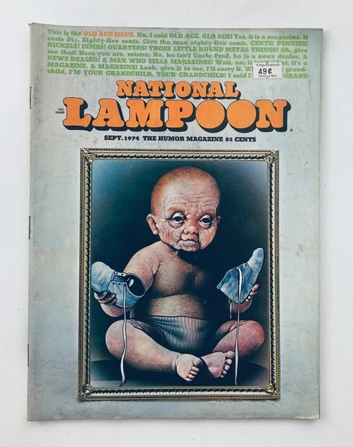 VTG NATIONAL LAMPOON Magazine September 1974 Vol 1#54 The Old Age Issue ...