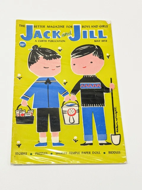 VINTAGE JACK AND Jill magazine UNCUT May 1959 SHIRLEY TEMPLE Paper Doll ...
