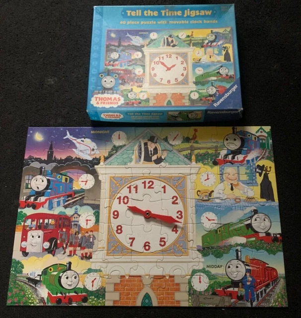 THOMAS & FRIENDS 60 Piece Tell The Time Jigsaw With Moveable Clock ...