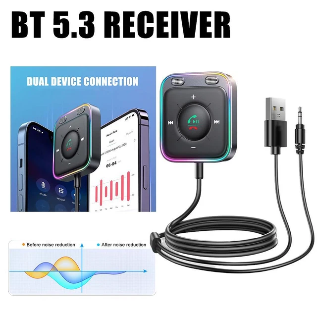 BLUETOOTH RECEIVER TRANSMITTER 4 in 1 Stereo Wireless Audio Aux Car ...