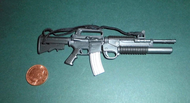 1/6TH SCALE MODERN M4 Assault Rifle + M203 Grenade Launcher for 12" toy ...