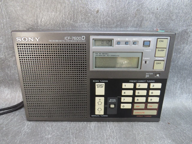 A WORKING SONY Icf-7600D Portable Fm/Lw/Mw/Sw Pll Synthesized Radio Receiver £52.00 - PicClick UK