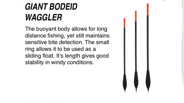 PREMIER GIANT BODIED Waggler Fishing Float. Ideal Float For Open Water ...