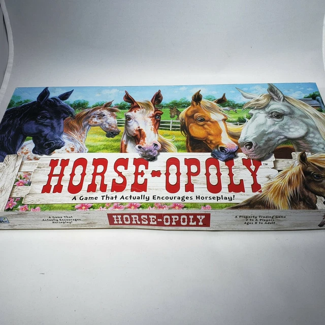 HORSE OPOLY BOARD Game Horse-Opoly Monopoly Barn Complete £15.78 ...