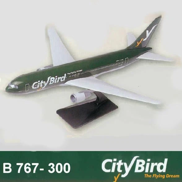 CITY BIRD SCALE 1-200 model Boeing B767-300 OO-CTQ Falcon Sabena ...
