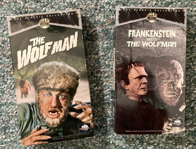 WOLFMAN/FRANKENSTEIN MEETS THE Wolfman - VHS lot - Universal Monsters ...