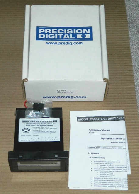PRECISION DIGITAL MODEL PD682 Loop Powered Indicator in Box w ...