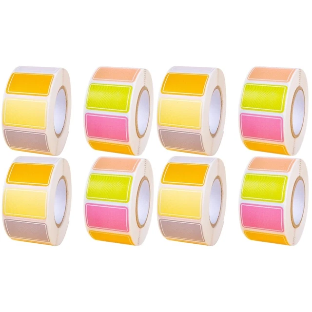 8 ROLLS OF Writable Label Sticker Sticky Classification Labels ...