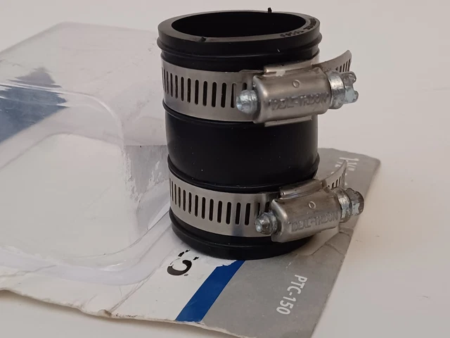 FERNCO PTC-150 FLEXIBLE Tubular PVC Drain Pipe Connector 1-1/2 or 1-1/4 ...