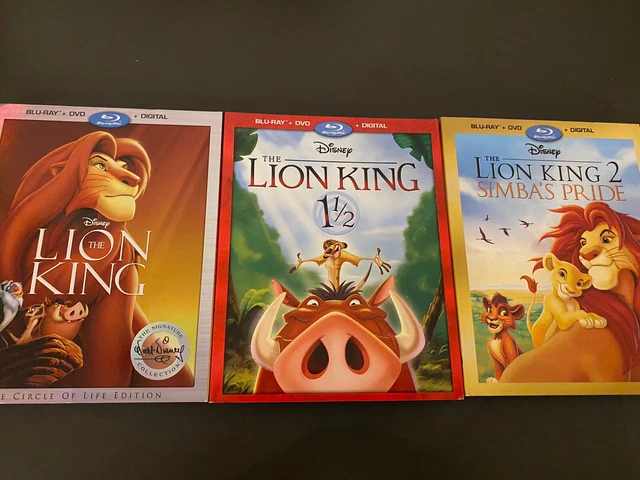 5 Disney The Lion King Blu Raydvd Lot Lion King 1 2 And 3 1 12 Live £1870 Picclick Uk