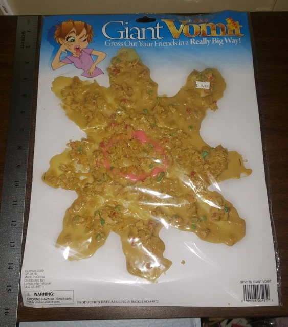 (26) GIANT PUKE VOMIT - Fake Chunky Rubber Splatter - Gag Prank Novelty ...
