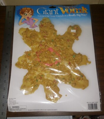 GIANT PUKE VOMIT - Fake Chunky Rubber Splatter - Gag Prank Novelty Joke ...