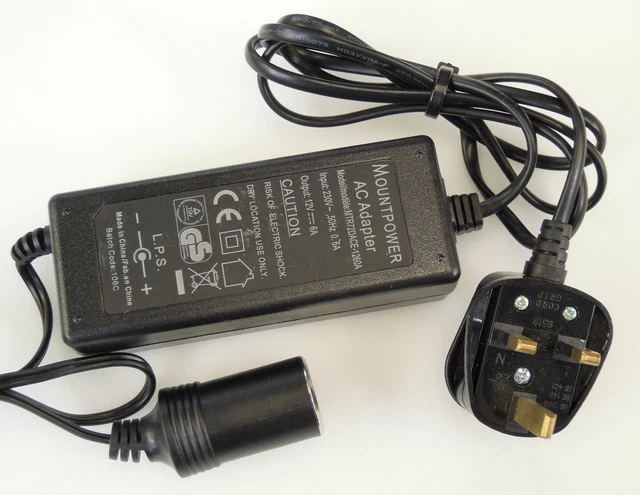 GENUINE POWER SUPPLY MountPower MTR72DACE-1260A 12V 6A AC/DC Adapter ...