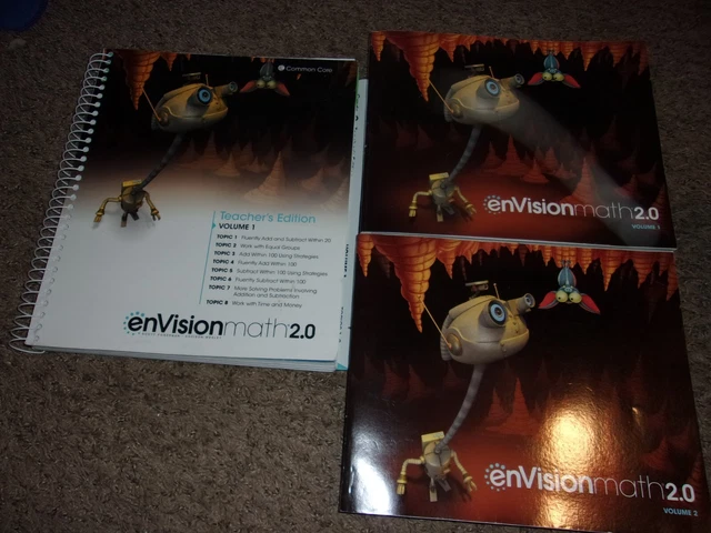 ENVISION MATH 2.0 2nd Grade 2 Student Volume 1 & 2 Teacher Edition 1 ...