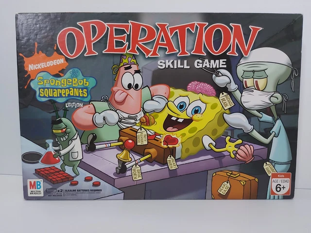 Rare Spongebob Squarepants Operation Game Nickelodeon Mb Complete 49