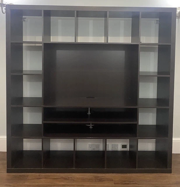 IKEA 5×5 TV Unit Cube Shelf Expedit (Now Kallax) Black / Brown £100.00 ...