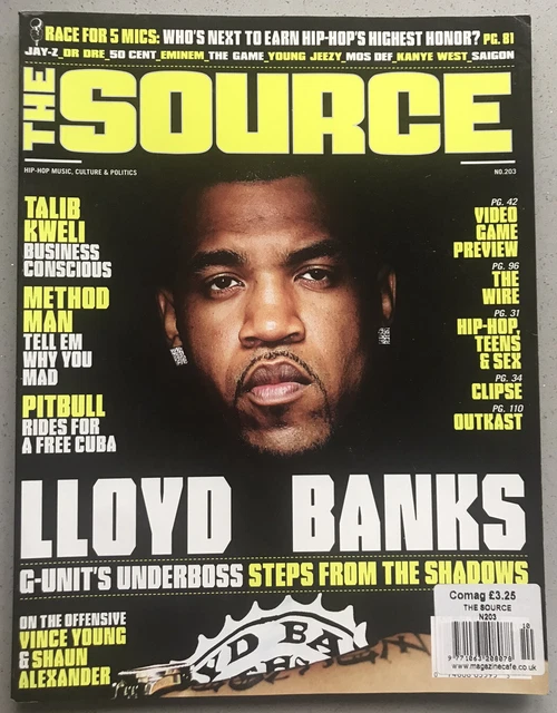 THE SOURCE MAGAZINE #203, Lloyd Banks, Talib Kweli, Method Man, Pitbull ...