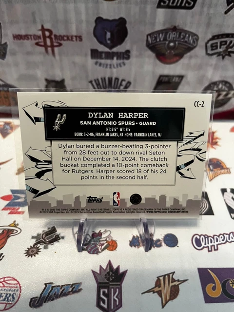 DYLAN HARPER NBA Rookie Card Topps 2025-26 Clutchcity Rc # Cc-2 EUR 2 ...