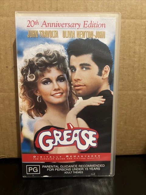 GREASE 20TH ANNIVERSARY Edition VHS Video John Travolta Olivia Newton ...