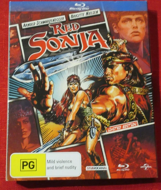 RED SONJA 1985 Blu-Ray Schwarzenegger Brigitte Nielsen Action Fantasy Ltd Ed Oop $15.00 ...