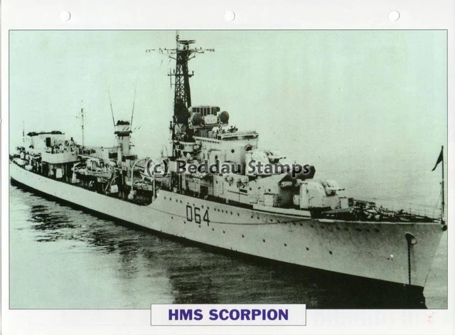 1946 HMS SCORPION Weapon Class Destroyer Ship / GB Warship Photograph ...