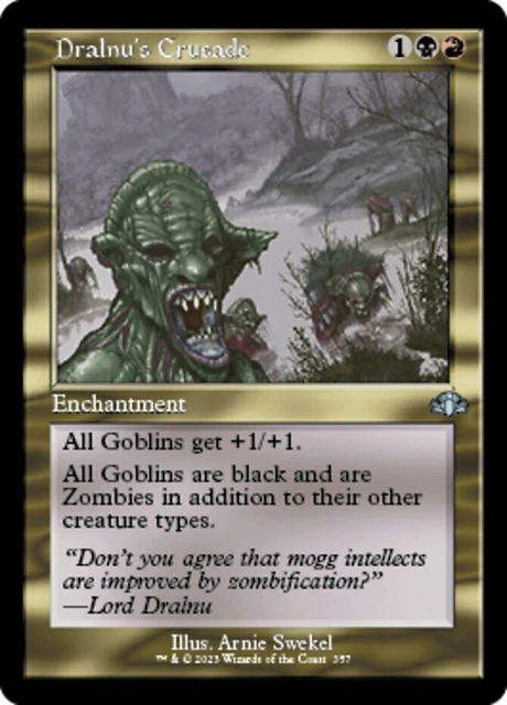 MTG-4X-NM-NEUF, ANGLAIS-CROISADE DE Dralnu - Cadre rétro-Dominaria ...