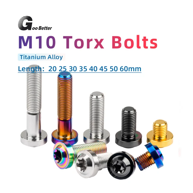 M10 TITANIUM LOW Profile Head Button Torx Bolts Screws 20 25 30 35 40 ...