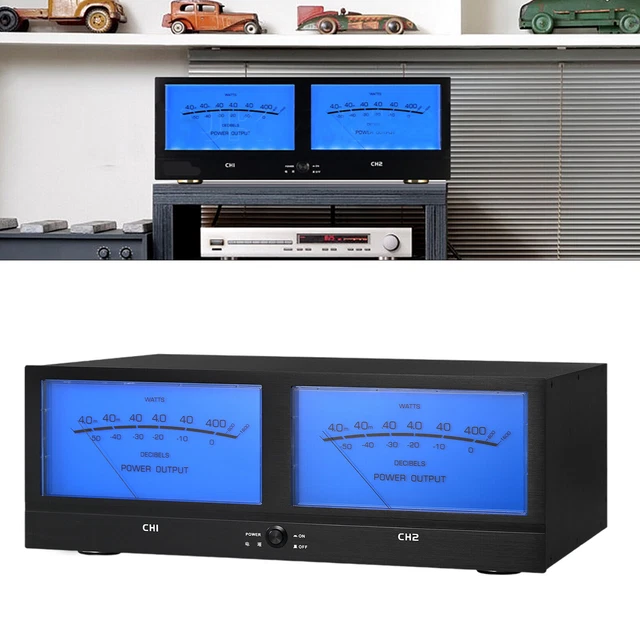 Dual Analog Vu Meter Amplifier Speaker Switch Audio Switcher Box With Db Panel Eur 1 068 92