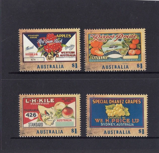 AUSTRALIA 2016 NOSTALGIC Fruit Labels - Design Set Of 4 Mnh $6.65 ...